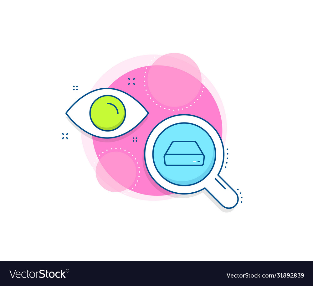 Mini pc line icon small computer device sign Vector Image Mini pc line icon small computer device sign Vector Image