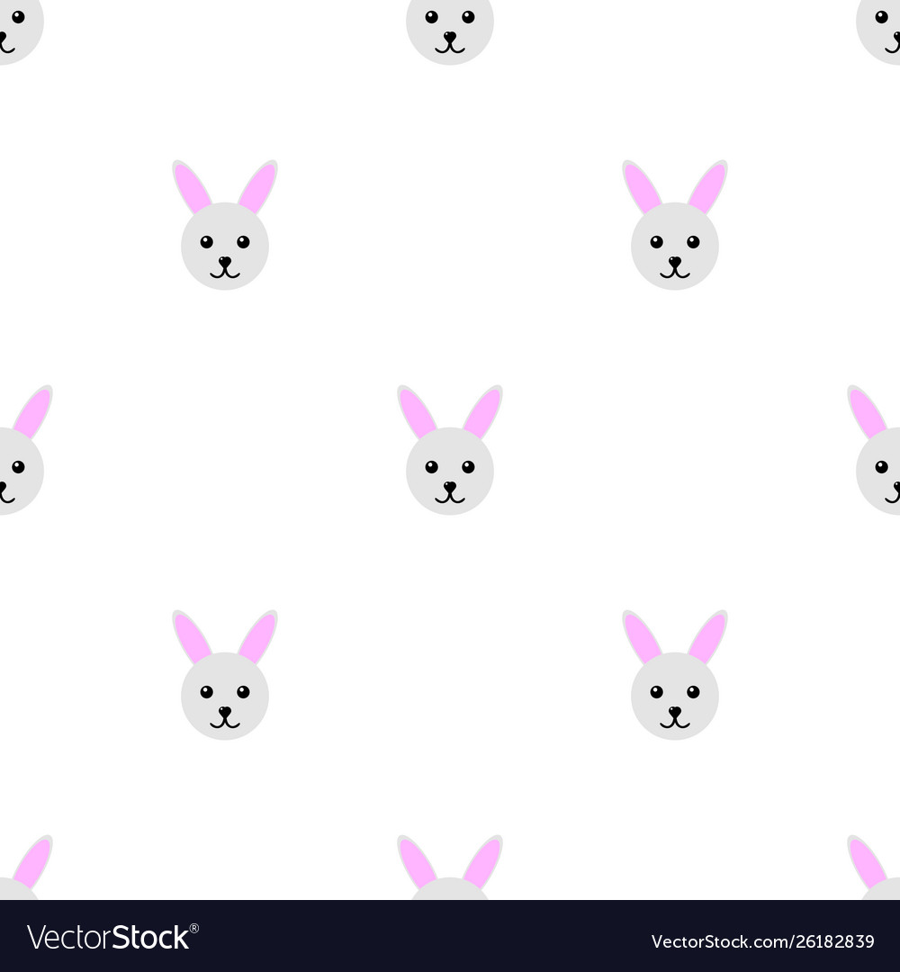 Seamless pattern with cute rabbit for design web Vector Image
