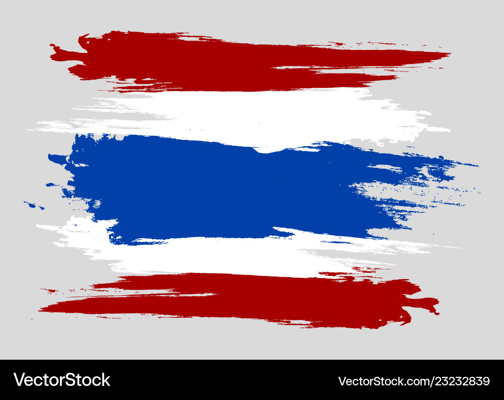 Thailand flag official colors and proportion Vector Image