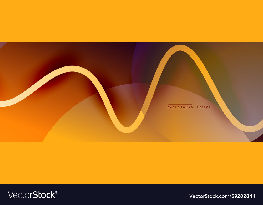 Abstract gradient background with wave line Vector Image