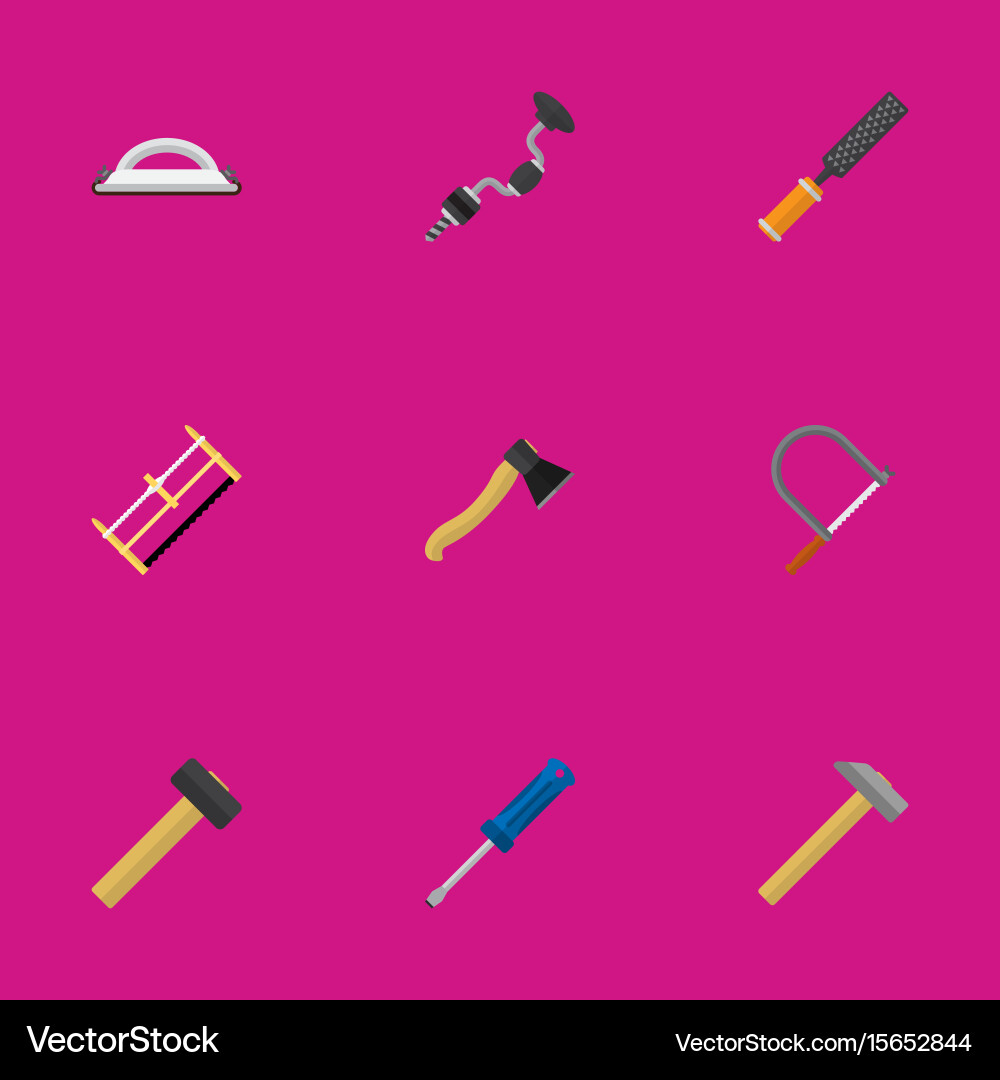 Set of 9 editable equipment icons includes Vector Image