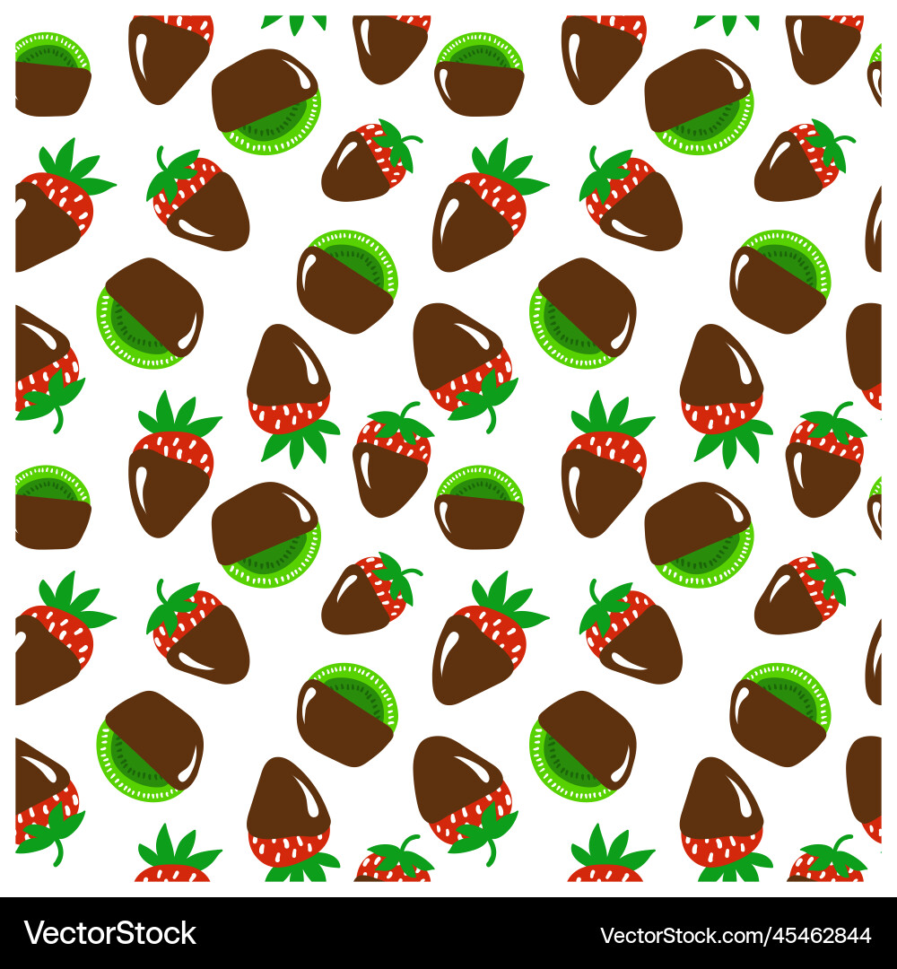 Strawberry seamless pattern Royalty Free Vector Image