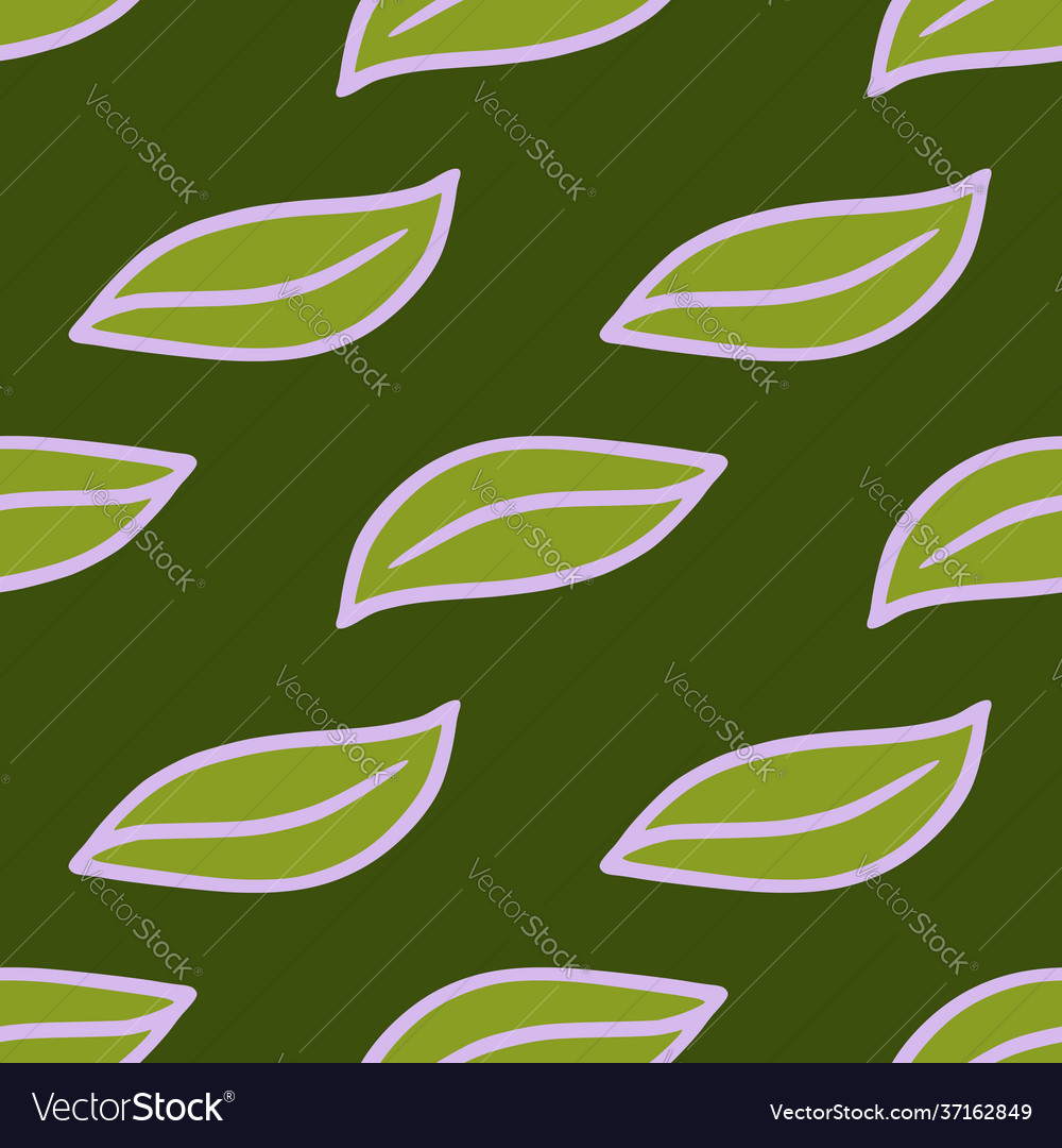 Abstract botanic seamless pattern with simple Vector Image