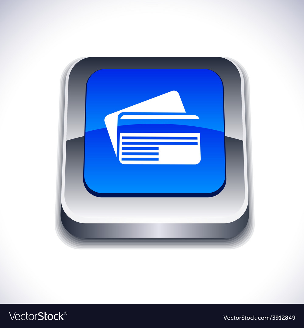 Card 3d button Royalty Free Vector Image - VectorStock