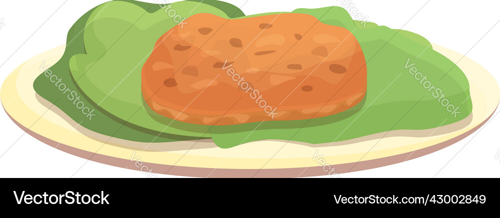 Meat dish icon cartoon food dinner Royalty Free Vector Image