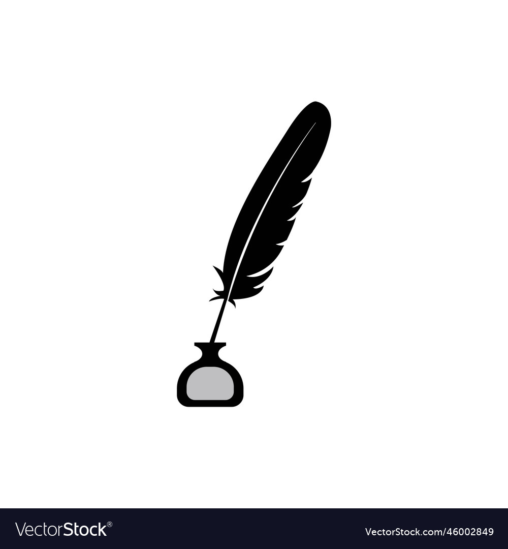 Quill Logo Icon Design Royalty Free Vector Image