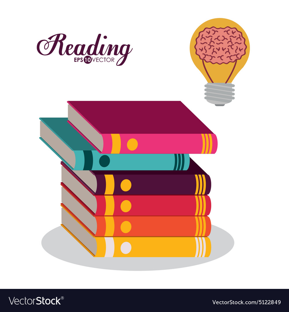 Reading design Royalty Free Vector Image - VectorStock