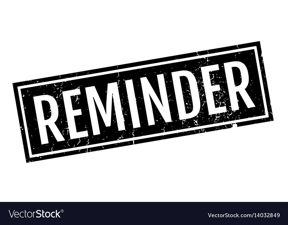 Reminder rubber stamp Royalty Free Vector Image
