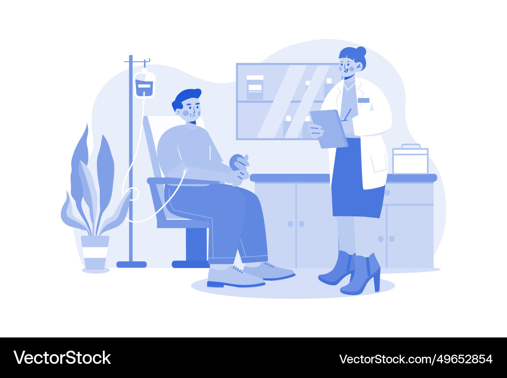 Donating Blood Concept On White Background Vector Image