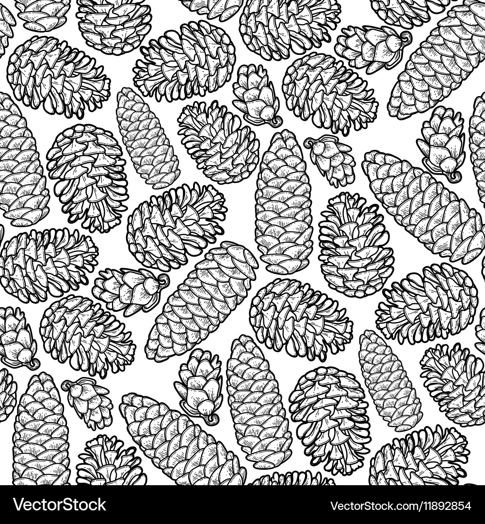 Graphic cones pattern Royalty Free Vector Image