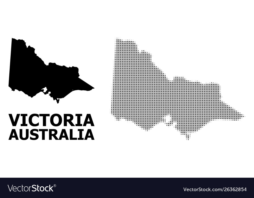 Halftone pattern and solid map Royalty Free Vector Image