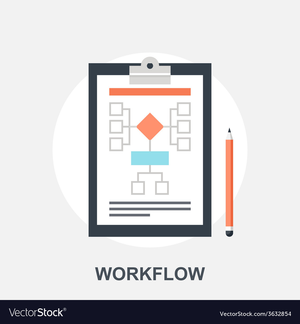 Workflow Royalty Free Vector Image - VectorStock Workflow Royalty Free Vector Image - VectorStock