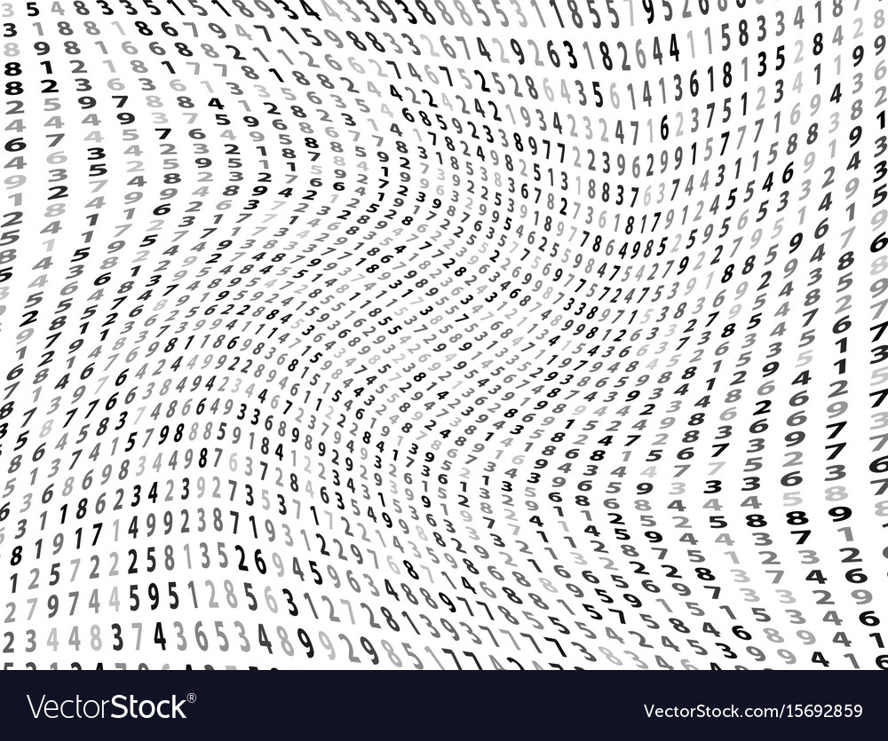 Abstract big data numeric Royalty Free Vector Image
