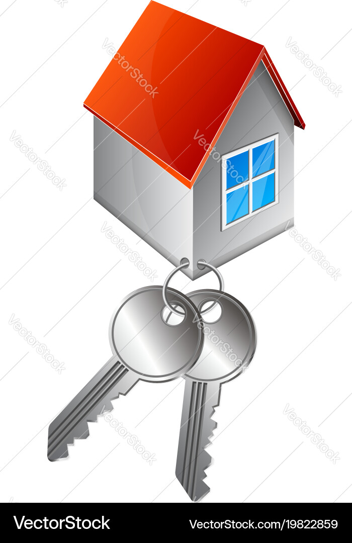 House and lock keys Royalty Free Vector Image - VectorStock