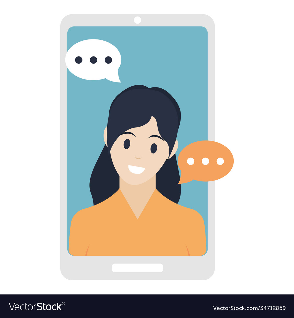 Isolated smartphone call Royalty Free Vector Image