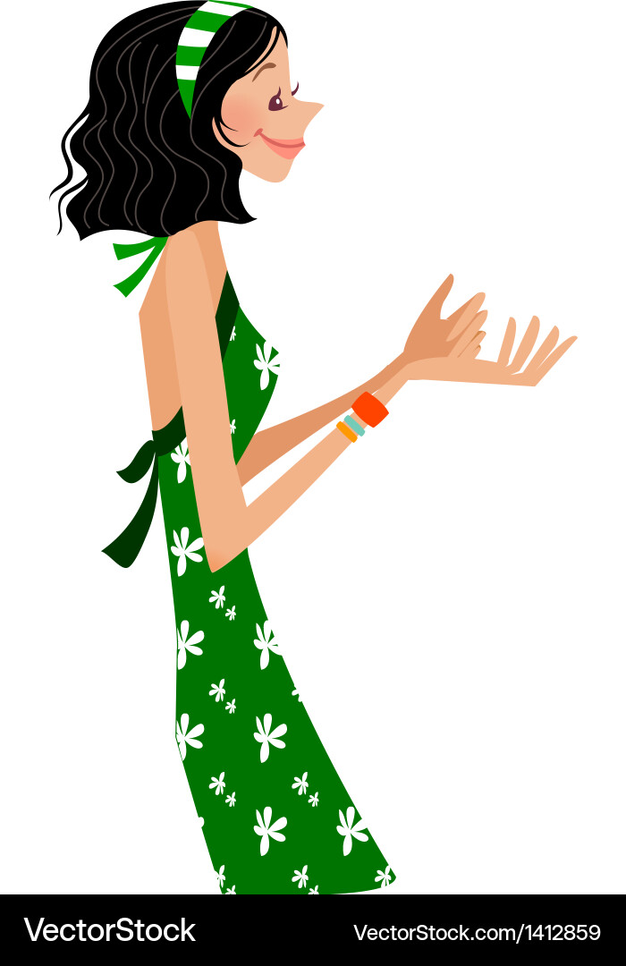 Side view of woman Royalty Free Vector Image - VectorStock