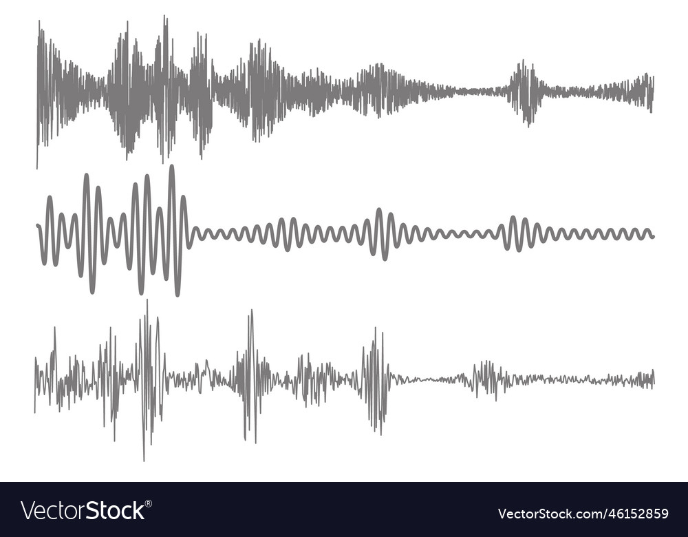 Sound audio wave music voice and radio frequency Vector Image