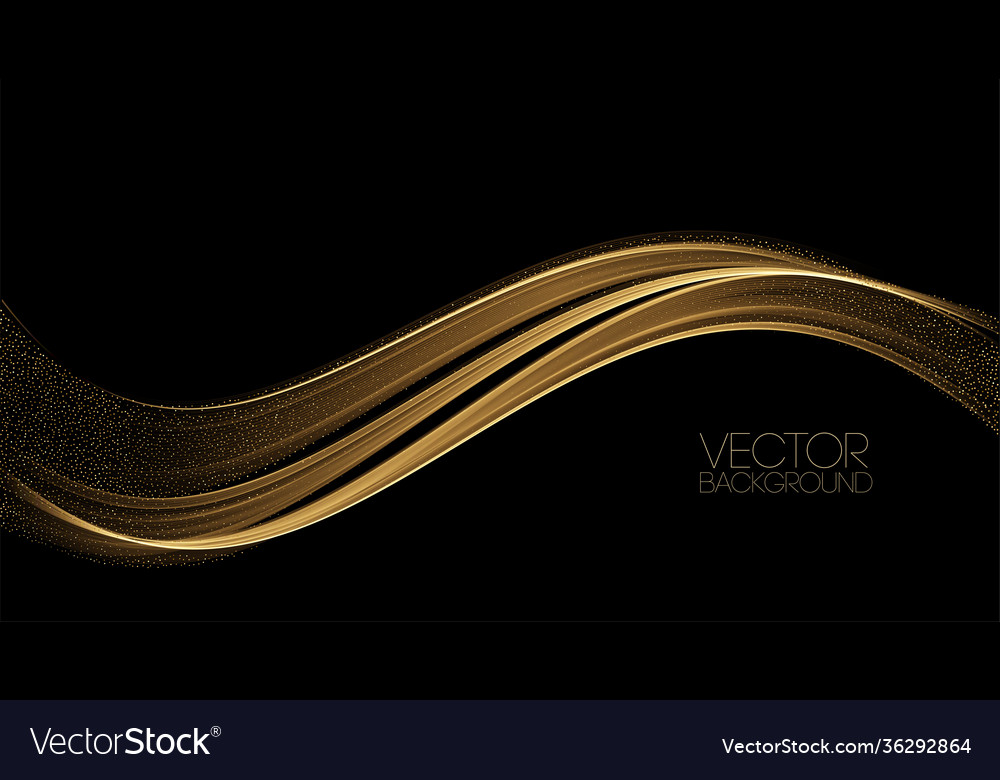 Abstract shiny color gold wave luxury background Vector Image Abstract shiny color gold wave luxury background Vector Image