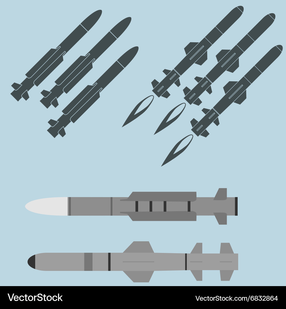 Missile military rocket weapons Royalty Free Vector Image