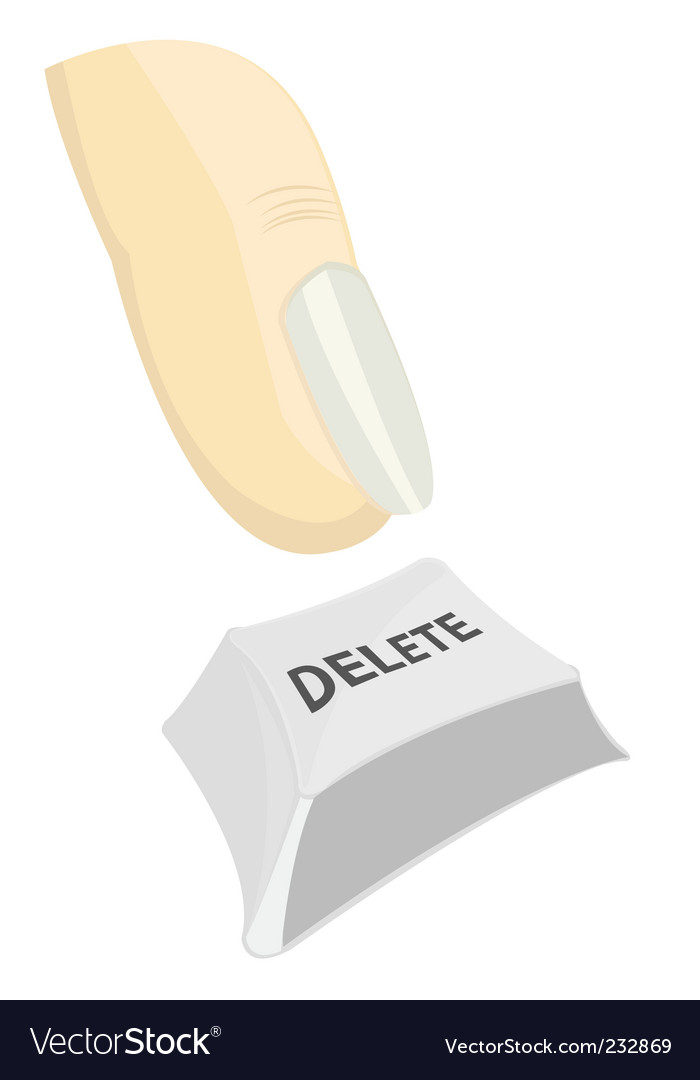 Delete button Royalty Free Vector Image - VectorStock