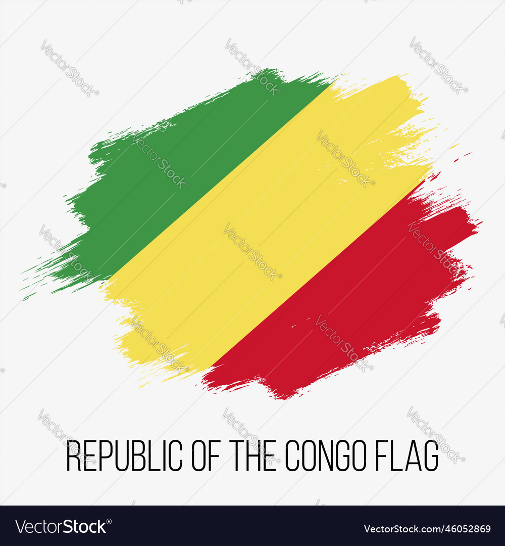 Republic Of Congo Flag Royalty Free Vector Image