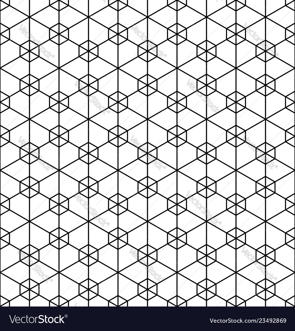 Seamless Abstract Pattern Based On Kumiko Ornament