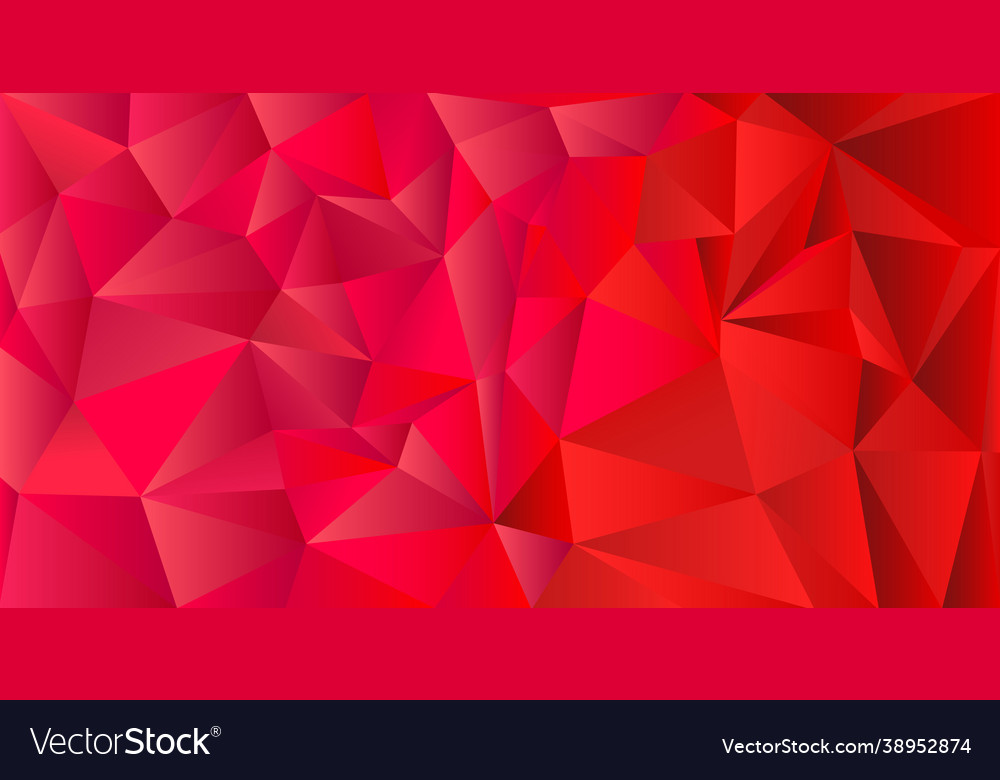 Abstract red gradient triangles different Vector Image