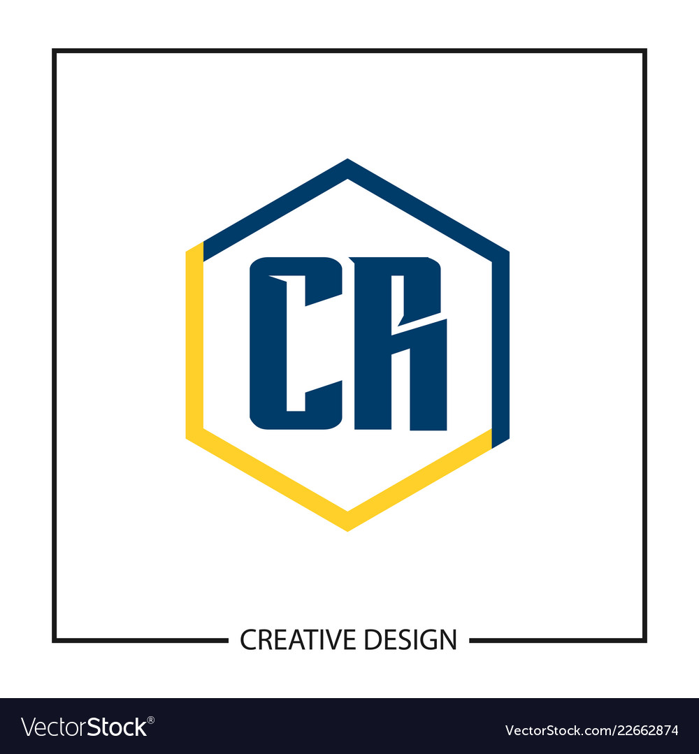 Initial letter cr logo template design Royalty Free Vector