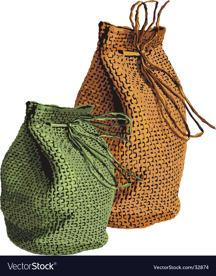 Two sacks Royalty Free Vector Image - VectorStock