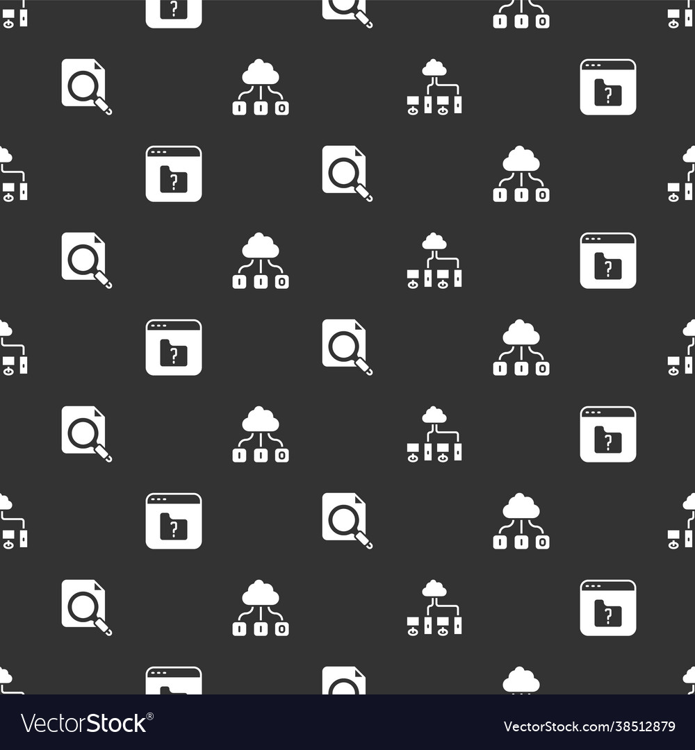 Set Computer Network File Missing Search Concept Vector Image