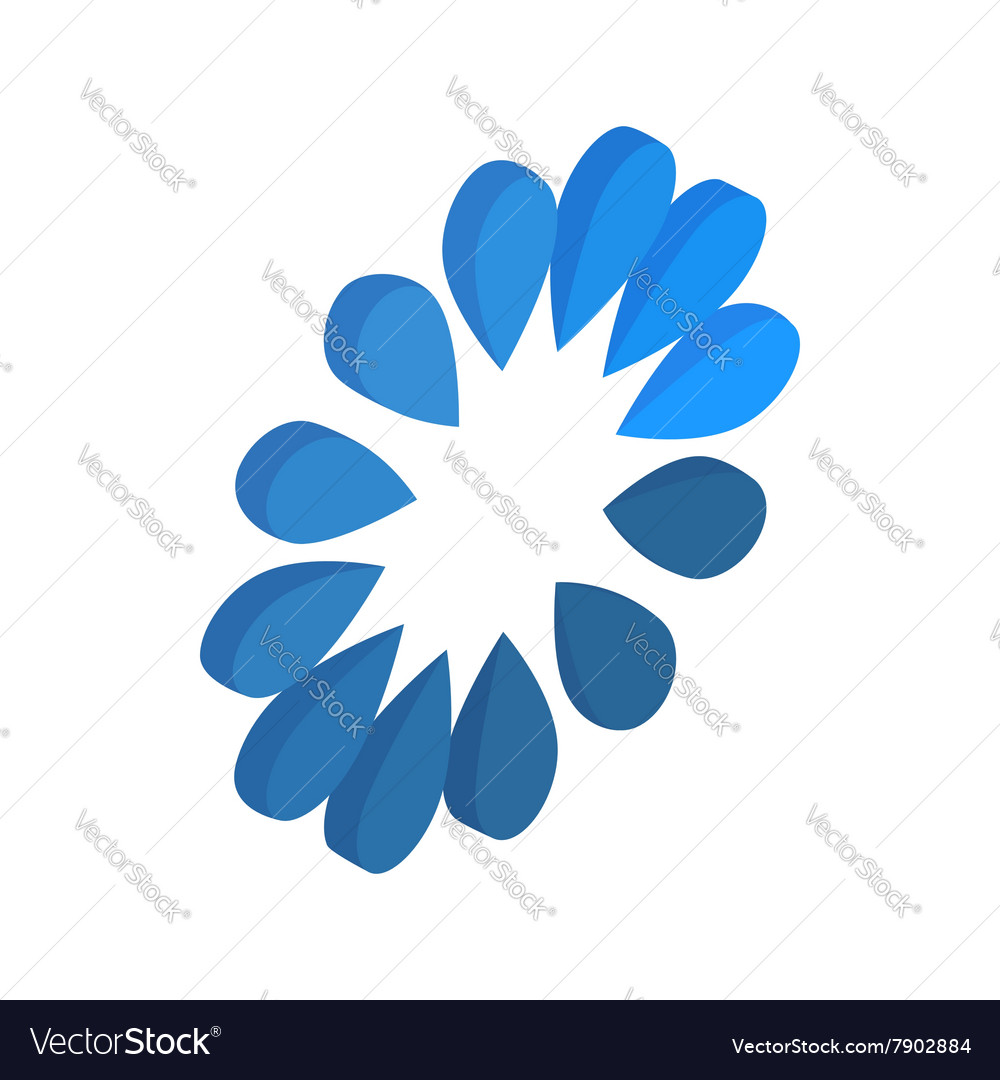 Blue circle loading bar icon isometric 3d style Vector Image