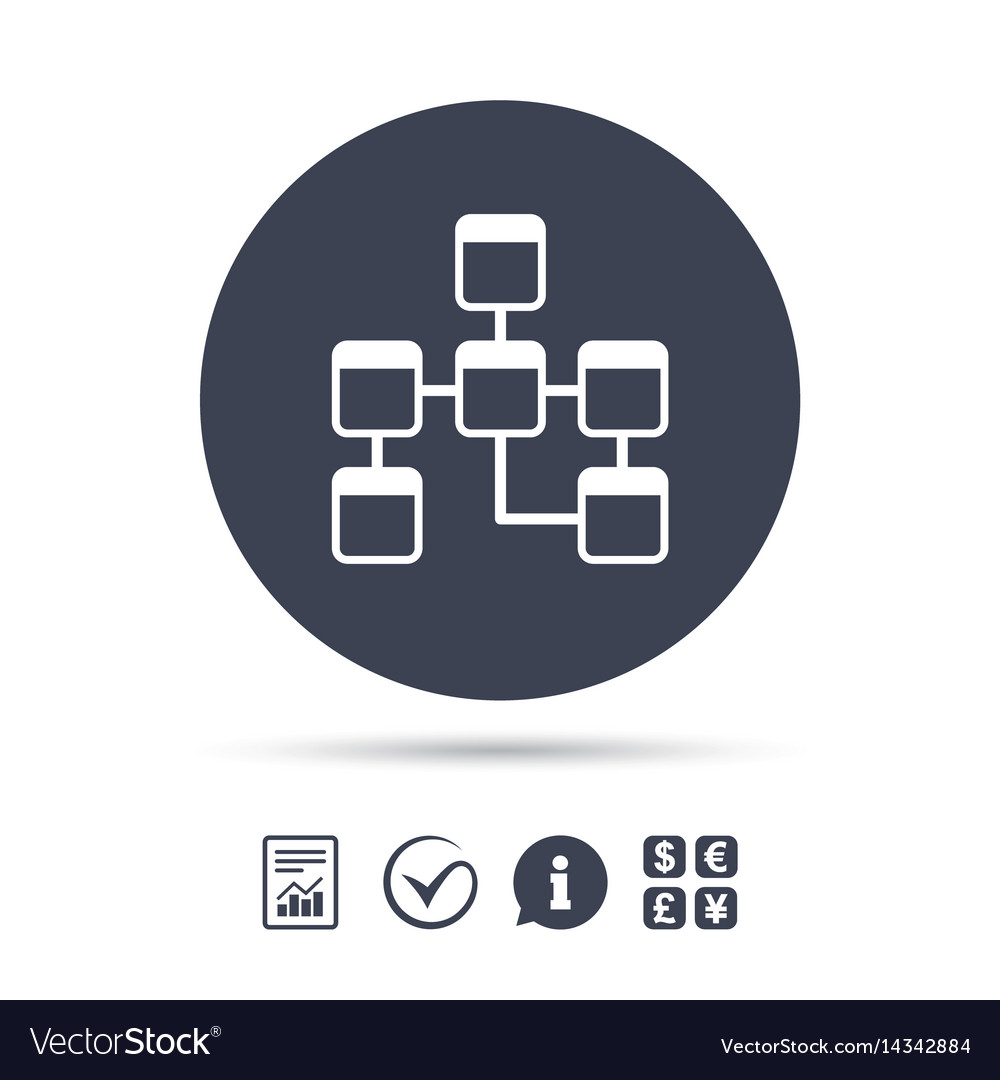 Database sign icon relational database schema Vector Image