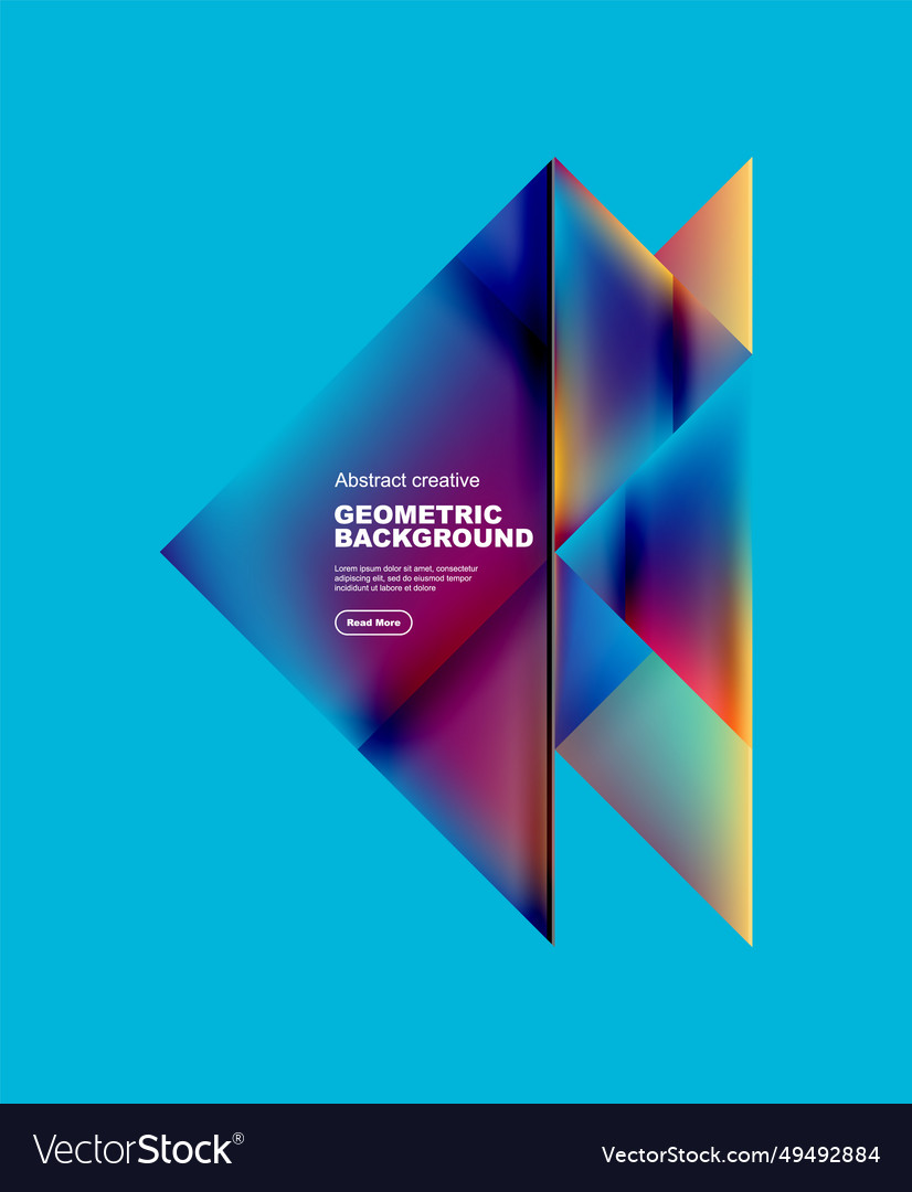 Gradient triangles abstract background Royalty Free Vector