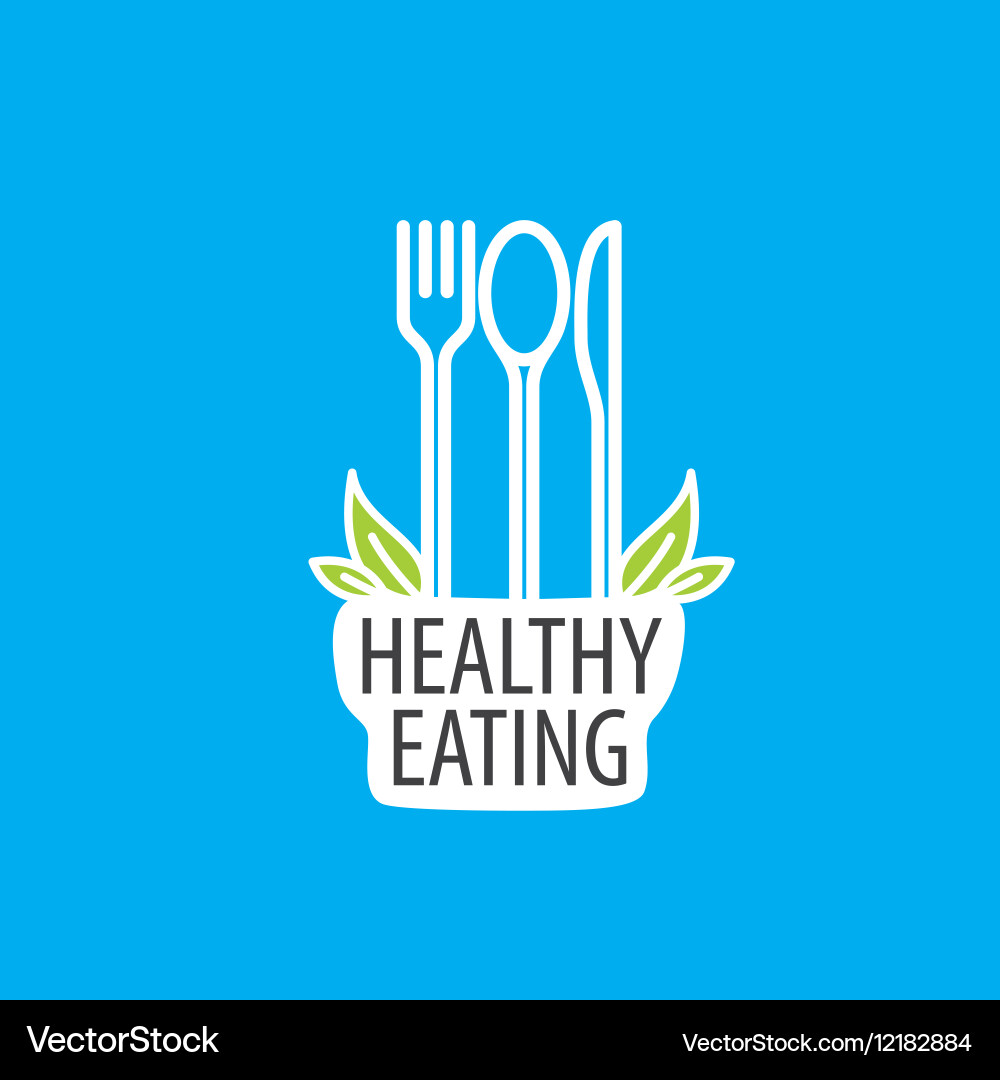 Logo healthy eating Royalty Free Vector Image - VectorStock