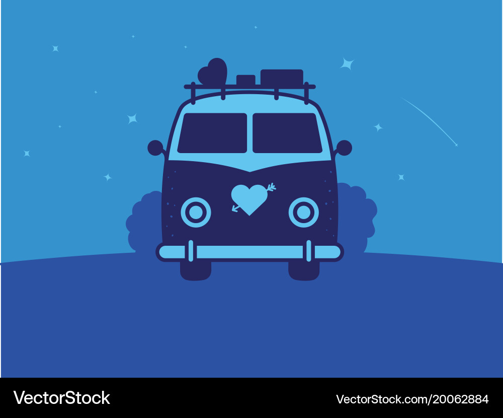 Modern professional sign logo night love Vector Image