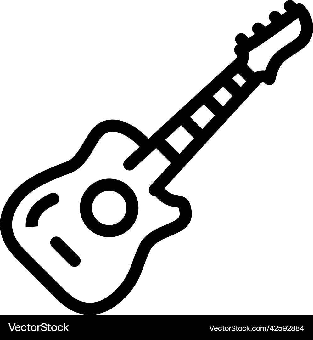 Rhythm and blues line icon Royalty Free Vector Image