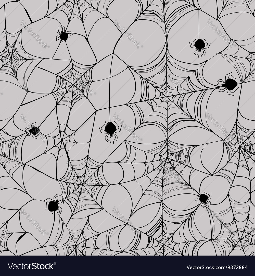 Seamless pattern spider web Royalty Free Vector Image