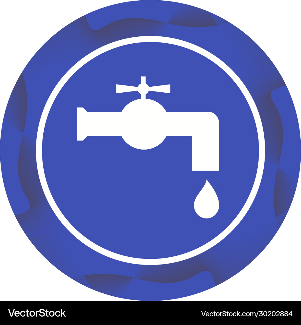 Unique water tap glyph icon Royalty Free Vector Image