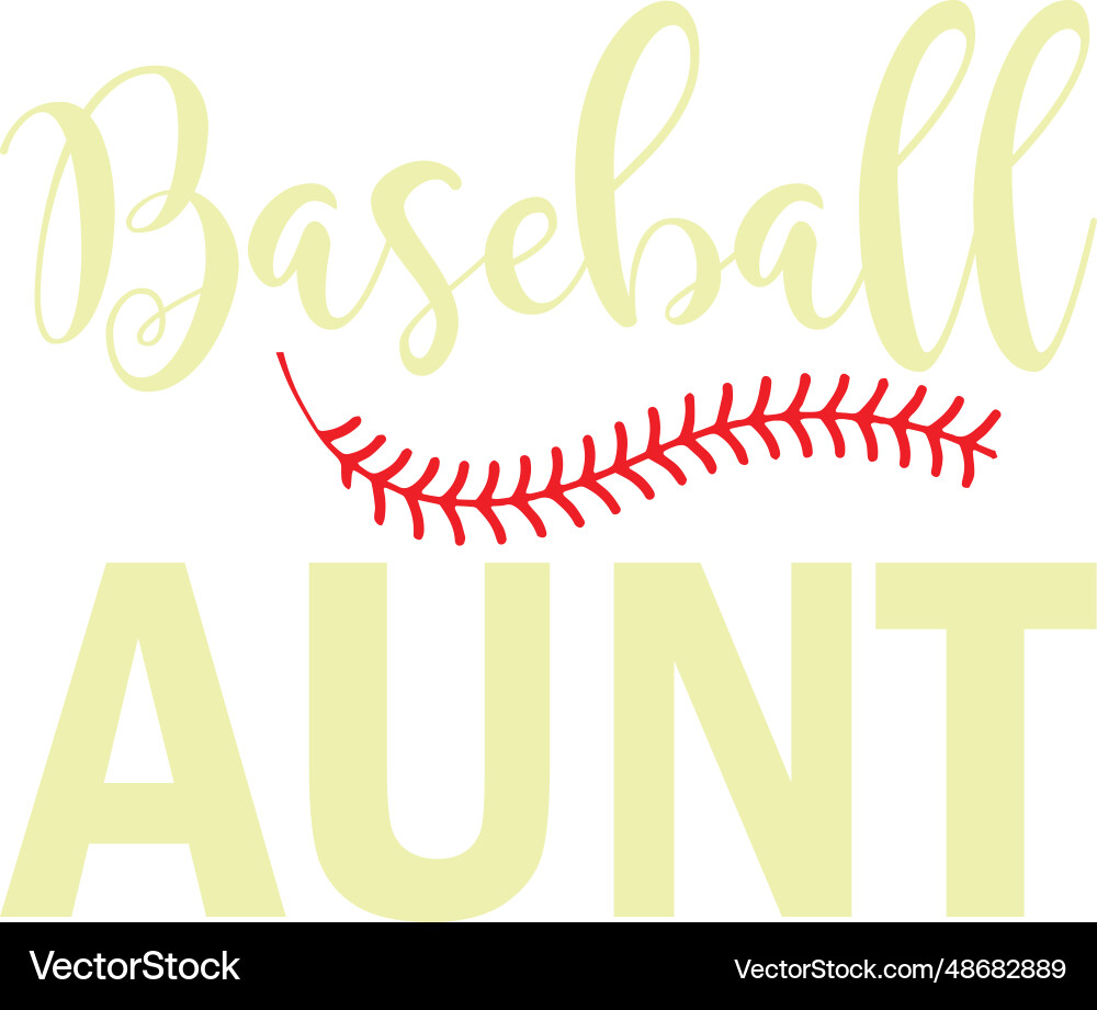 Baseball aunt Royalty Free Vector Image - VectorStock