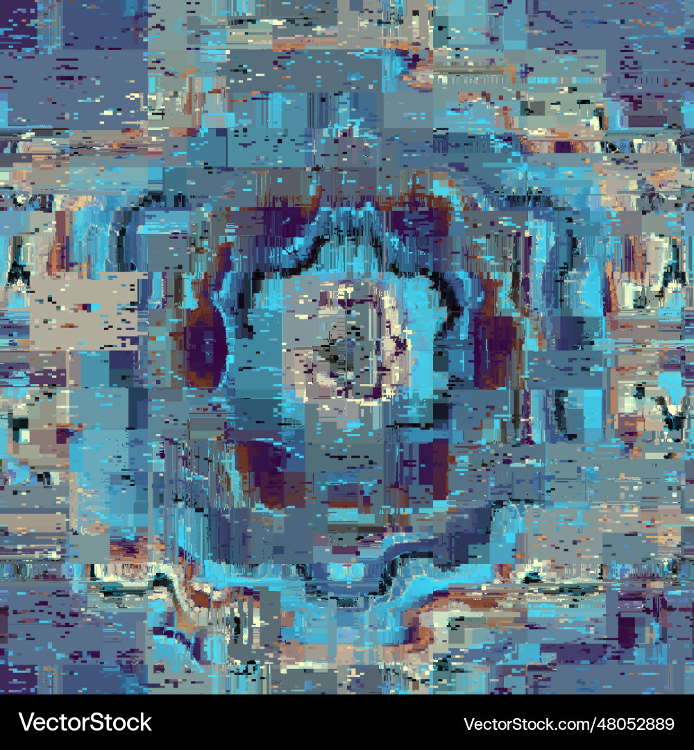 Image with imitation of grunge datamoshing Vector Image