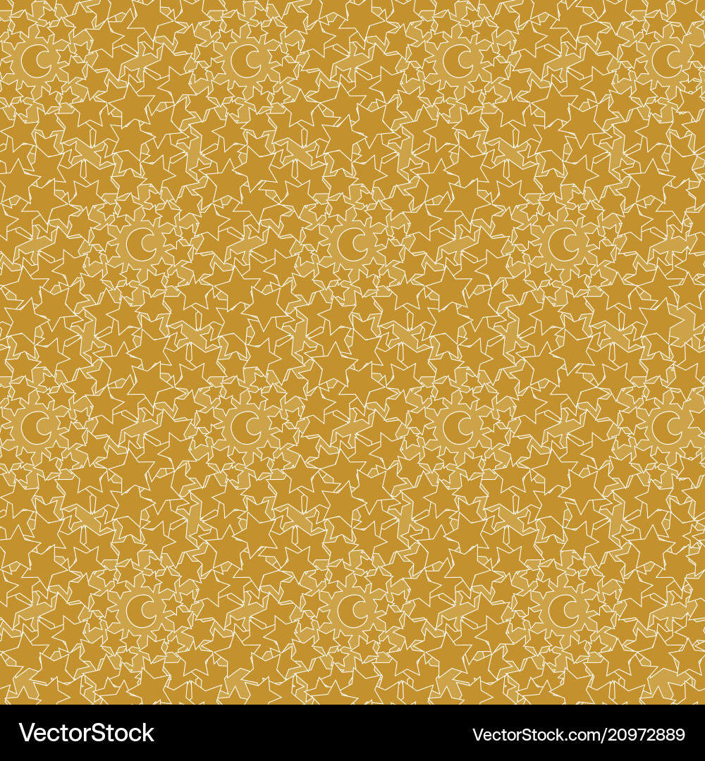 Seamless pattern with cute cartoon stars Vector Image
