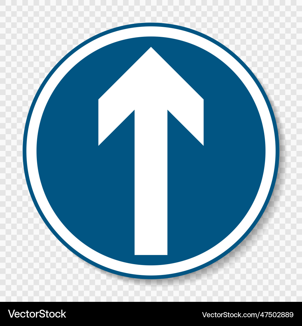 Symbol ahead only sign on transparent background Vector Image
