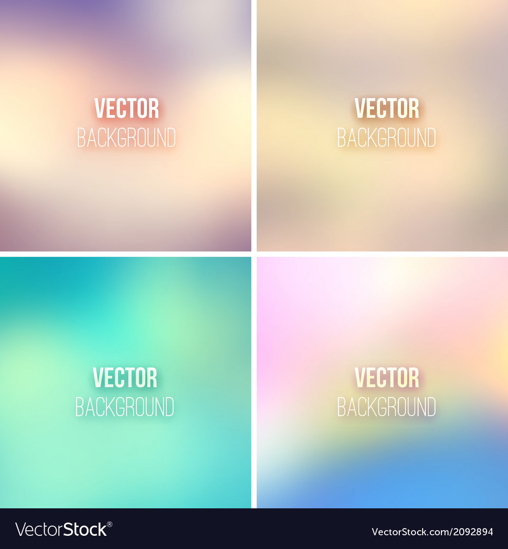 Abstract colorful blurred backgrounds set 16 Vector Image