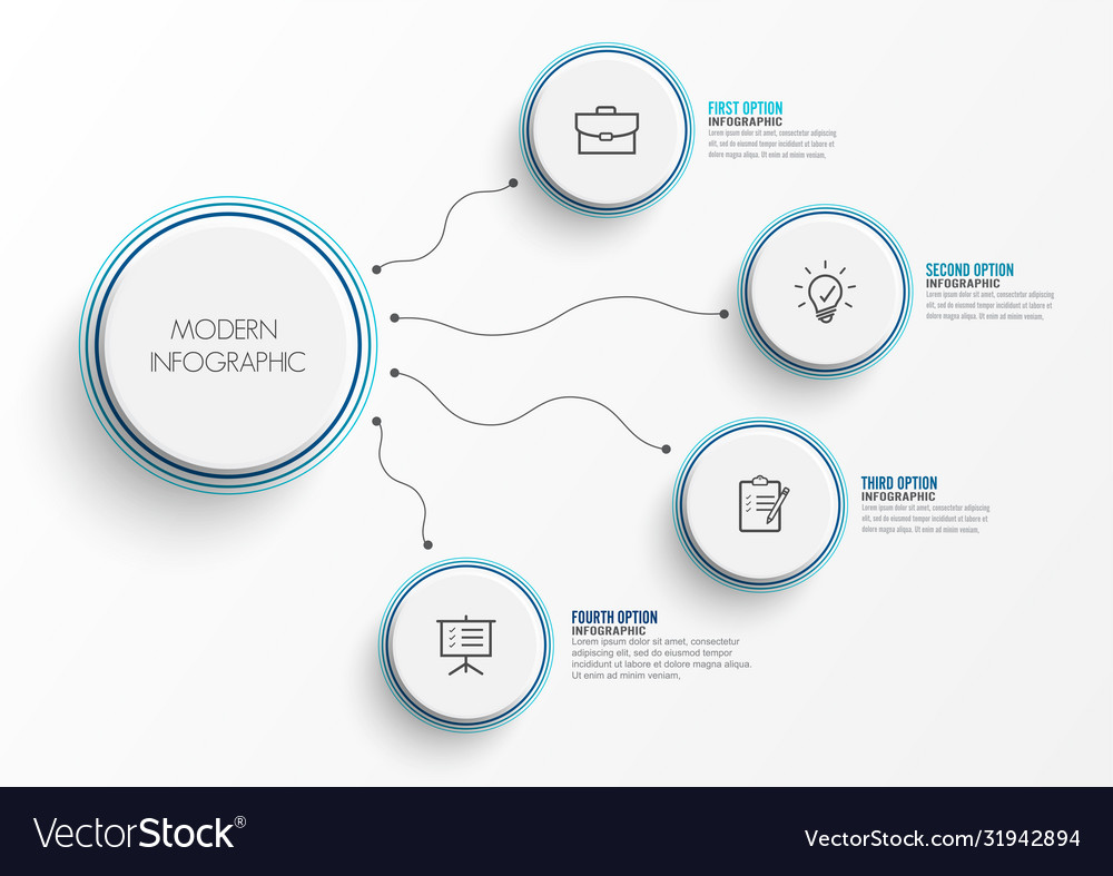Abstract elements graph infographic template Vector Image