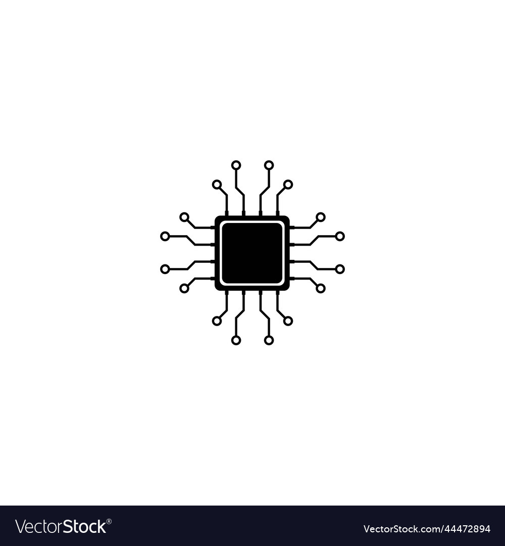 Chip processor logo Royalty Free Vector Image - VectorStock