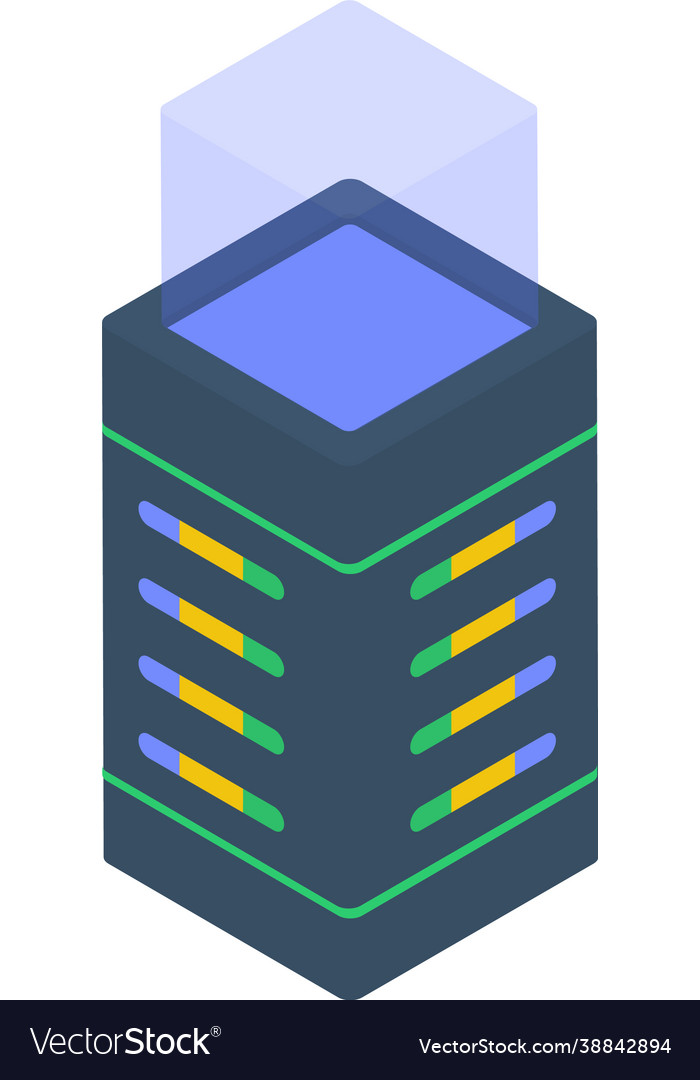 Data center rack Royalty Free Vector Image - VectorStock