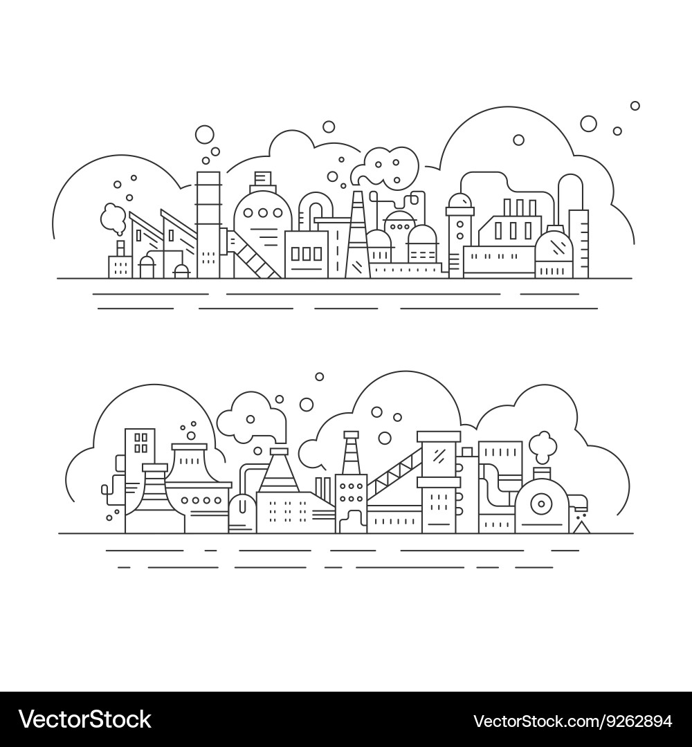 Factory flyer Royalty Free Vector Image - VectorStock