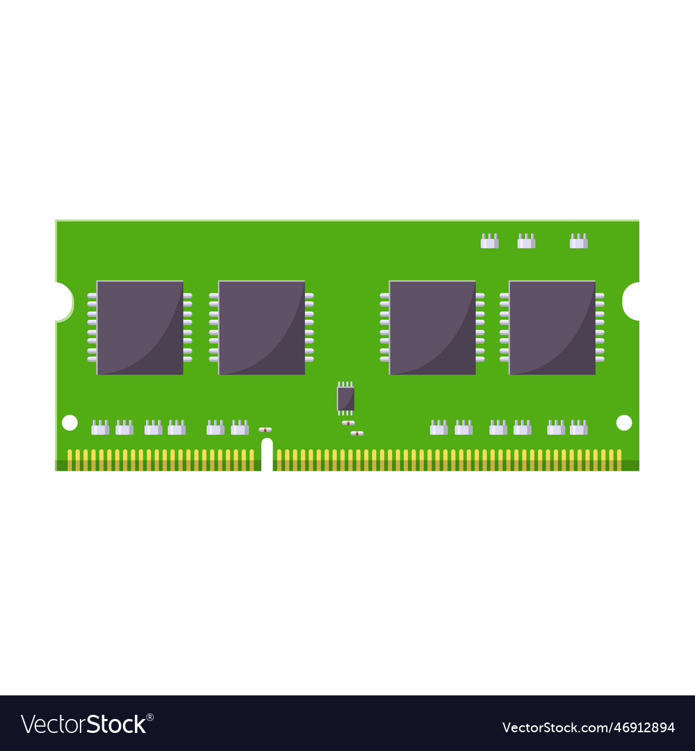 Ram memory clean icon design element on isolated Vector Image