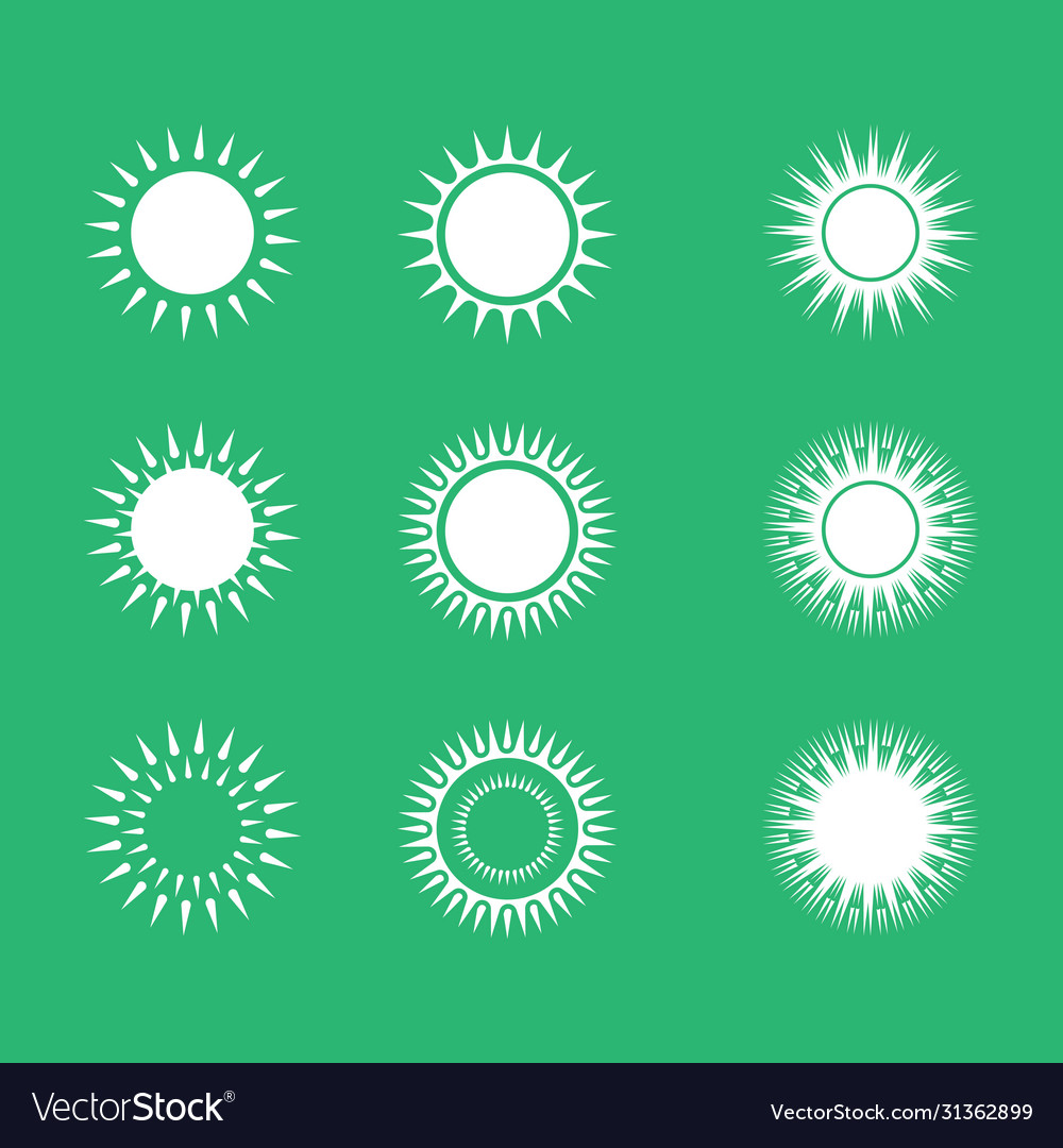 A sun logo template Royalty Free Vector Image - VectorStock