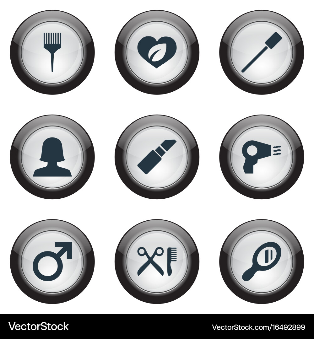 Set of simple spa icons Royalty Free Vector Image